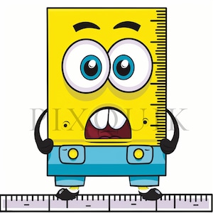 Ruler Cartoon Clipart | 10 High Quality Jpgs | Digital Download | Back ...