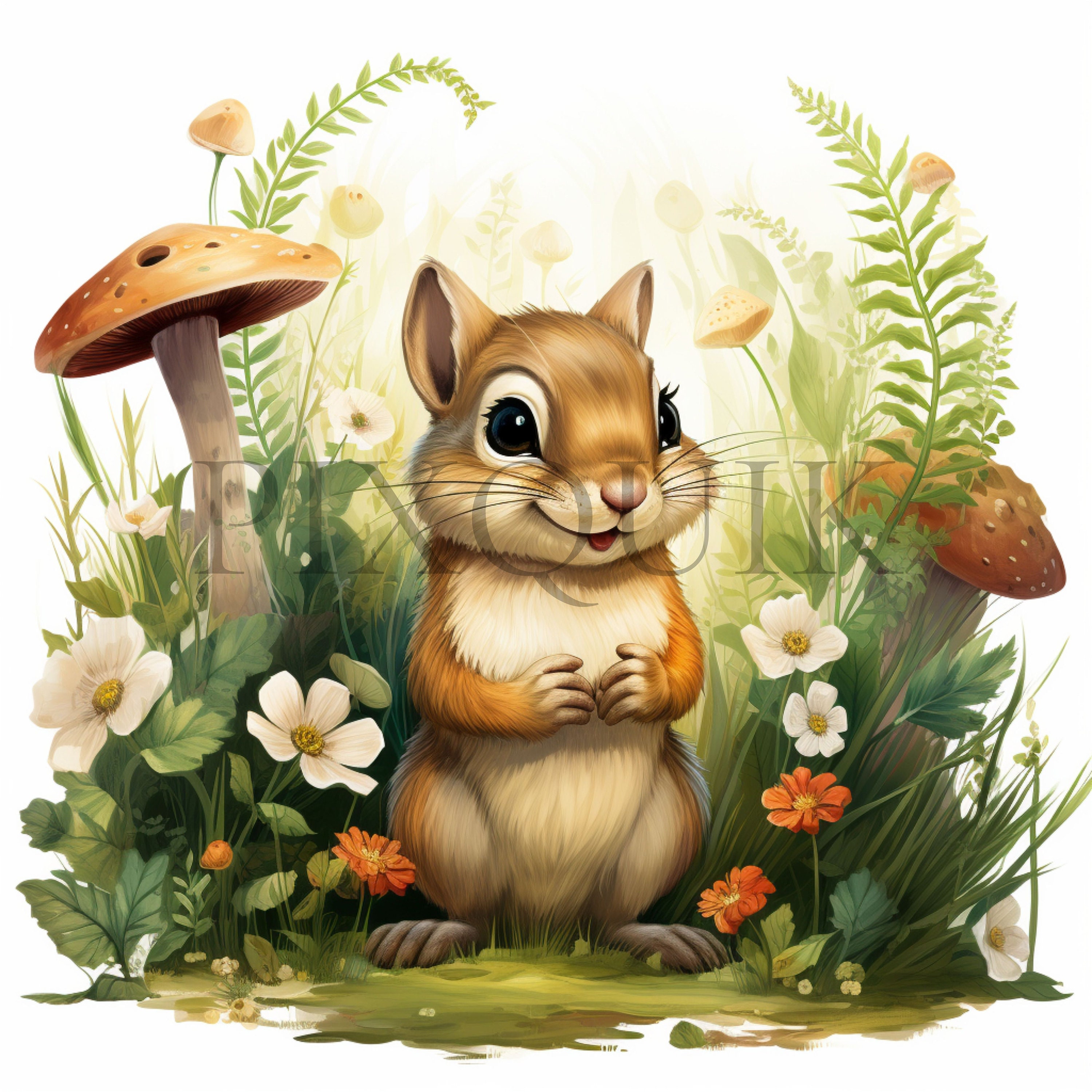 Chipmunk Clipart Woodland Animal Clipart 10 High Quality JPG Cute ...