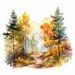 Autumn Forest Watercolor Clipart | Fall Nature Jpgs (digital Download ...