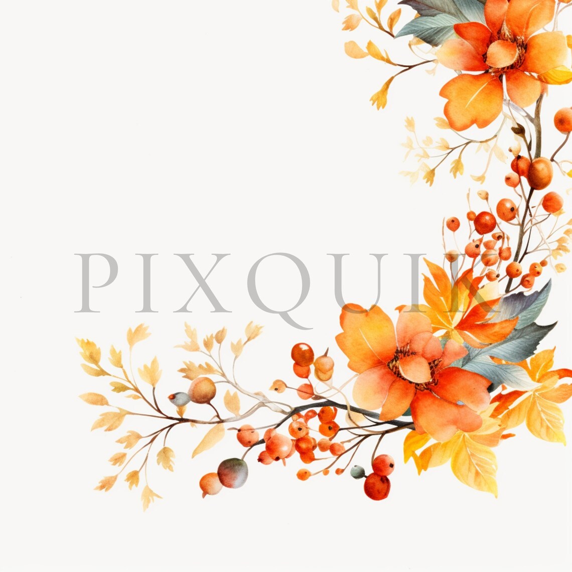 Autumn Leaf Border Clipart | Watercolor Fall Leaves (digital Download ...