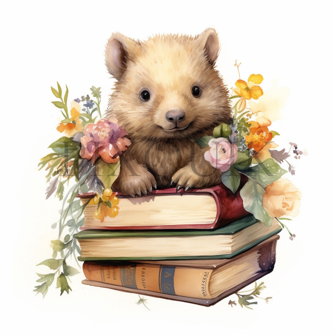 Watercolor Wombat Clipart | Cute Animal JPG (digital Download) - Etsy