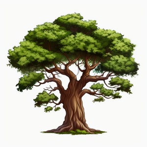 Mahogany Tree Clipart | High-resolution JPG (digital Download) - Etsy