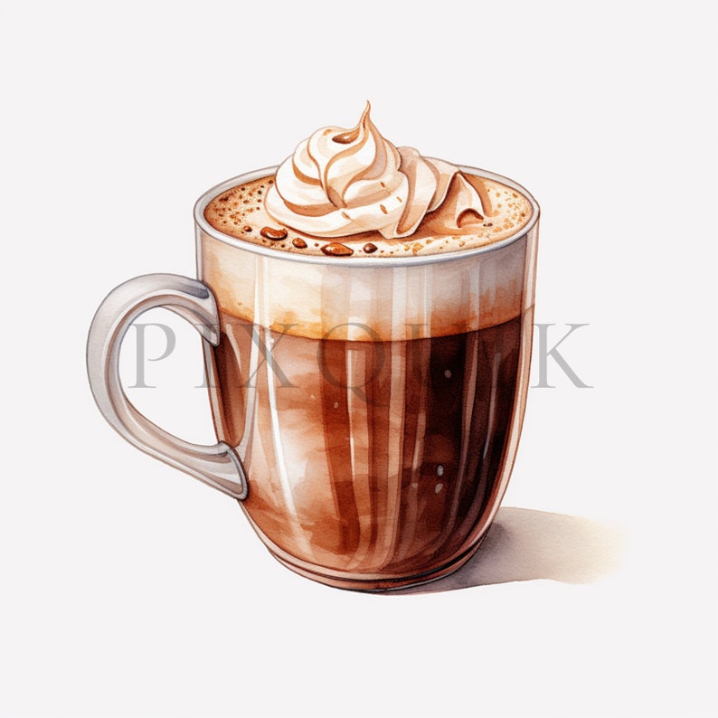 Hot Chocolate Mug Clipart 10 High Quality Jpgs Digital Download Hot ...