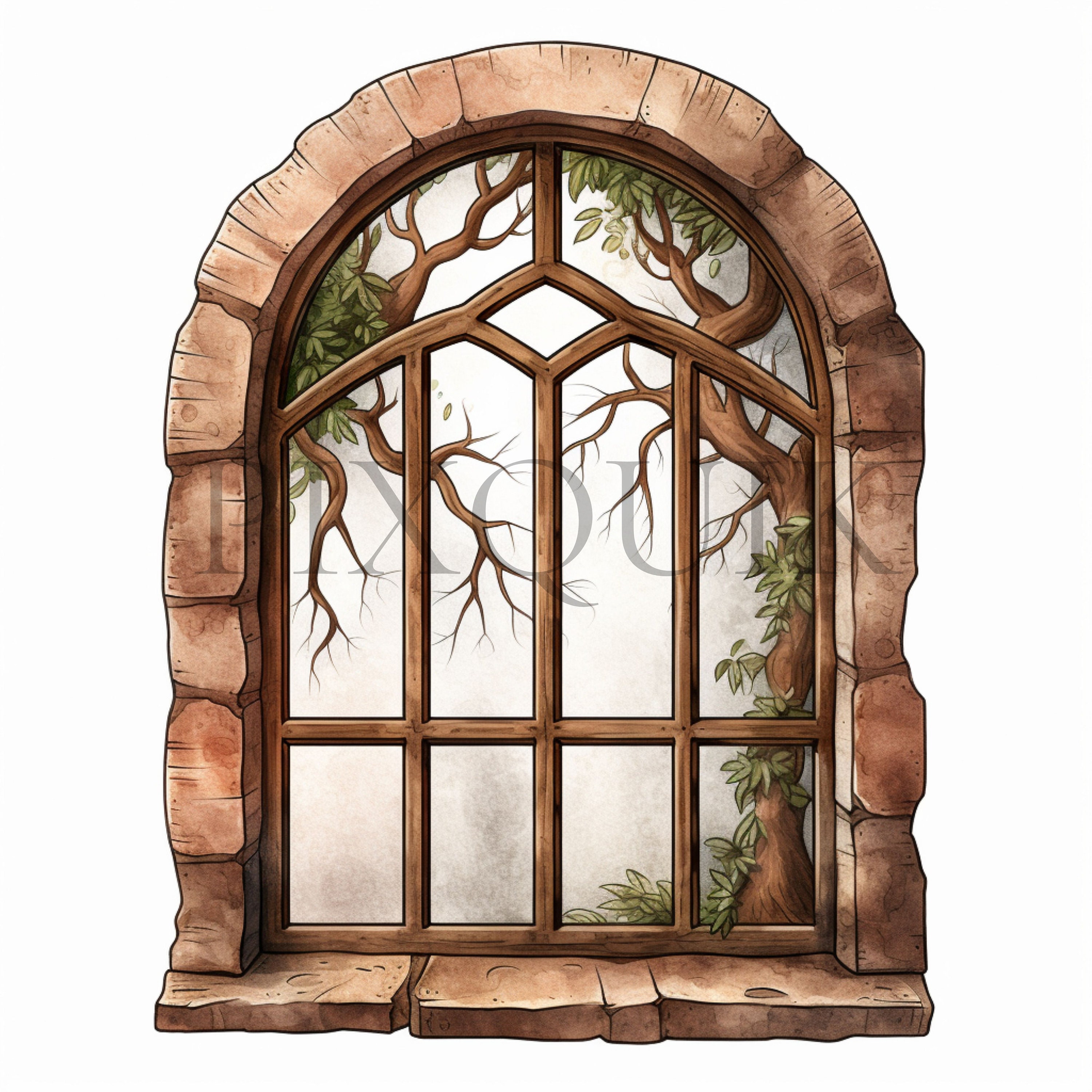 Old Window Clipart 10 High Quality Jpgs Vintage Wooden Window Rustic ...