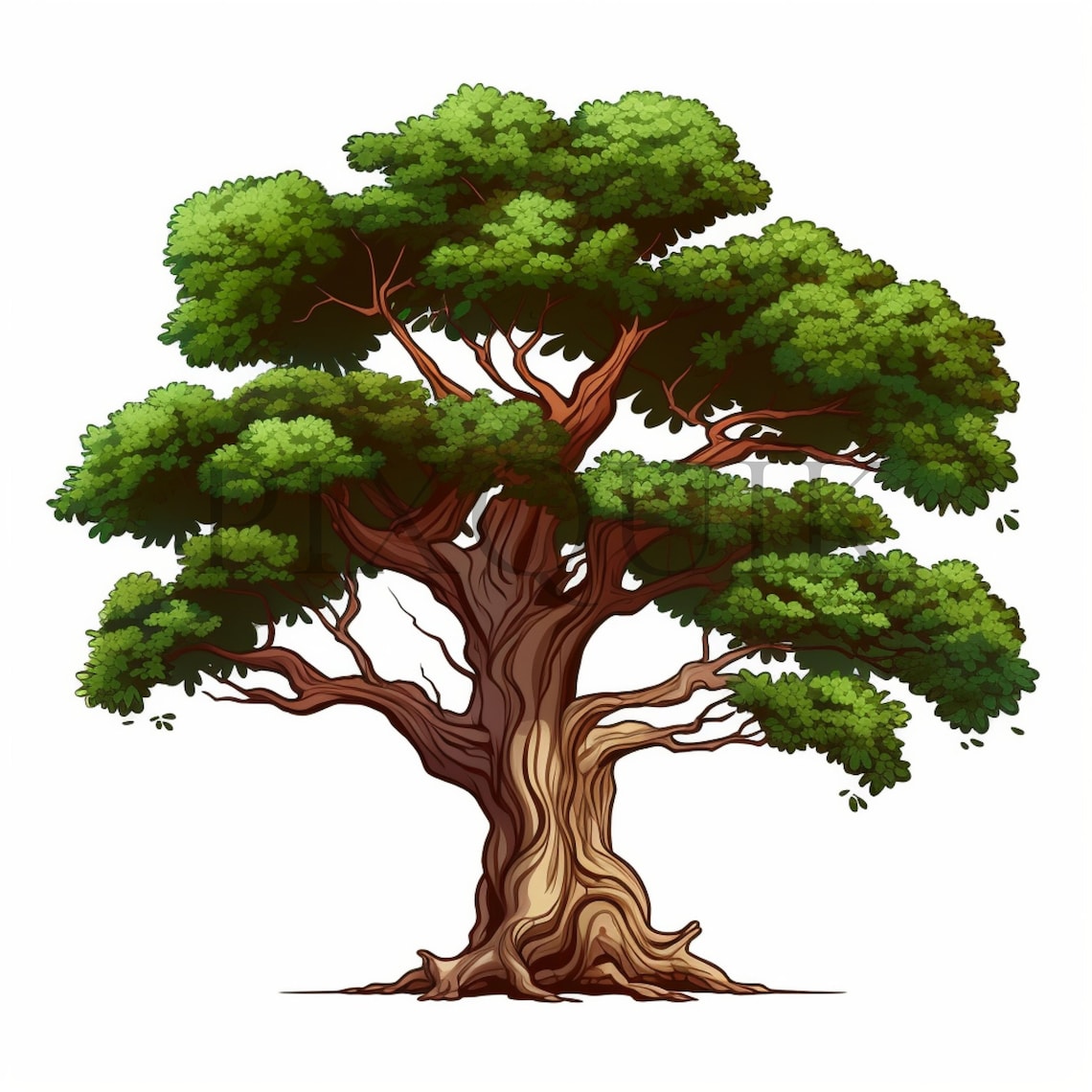 Mahogany Tree Clipart | High-resolution JPG (digital Download) - Etsy