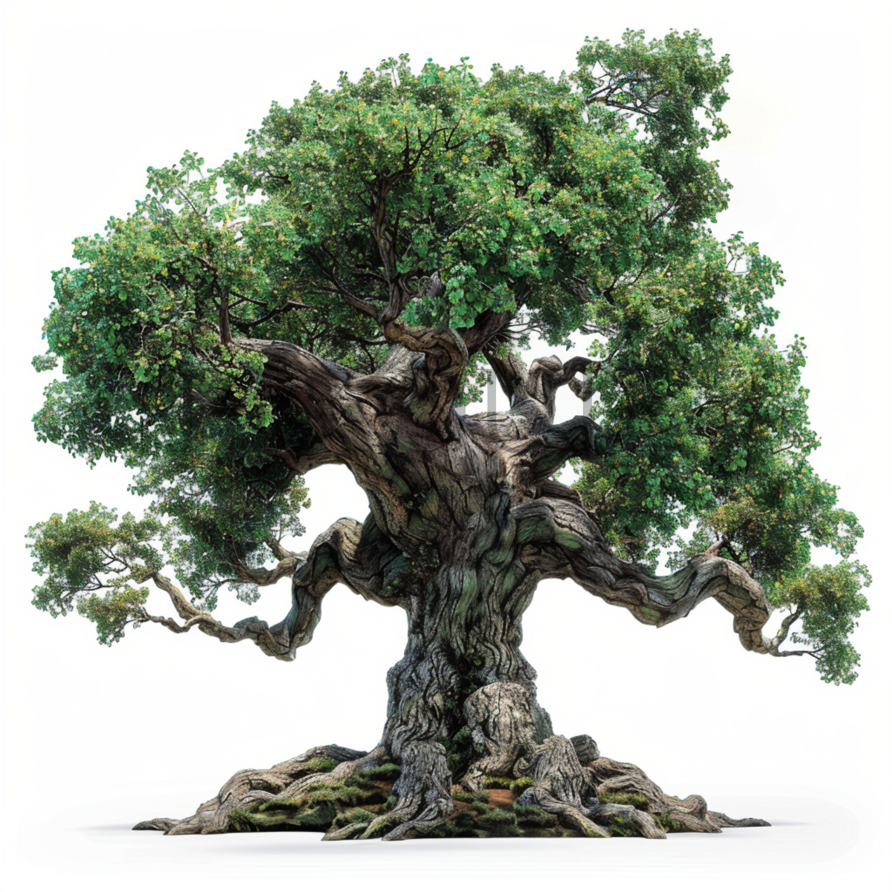 Watercolor Oak Tree Clipart 10 High-quality Jpg's Oak Tree Images Tree ...