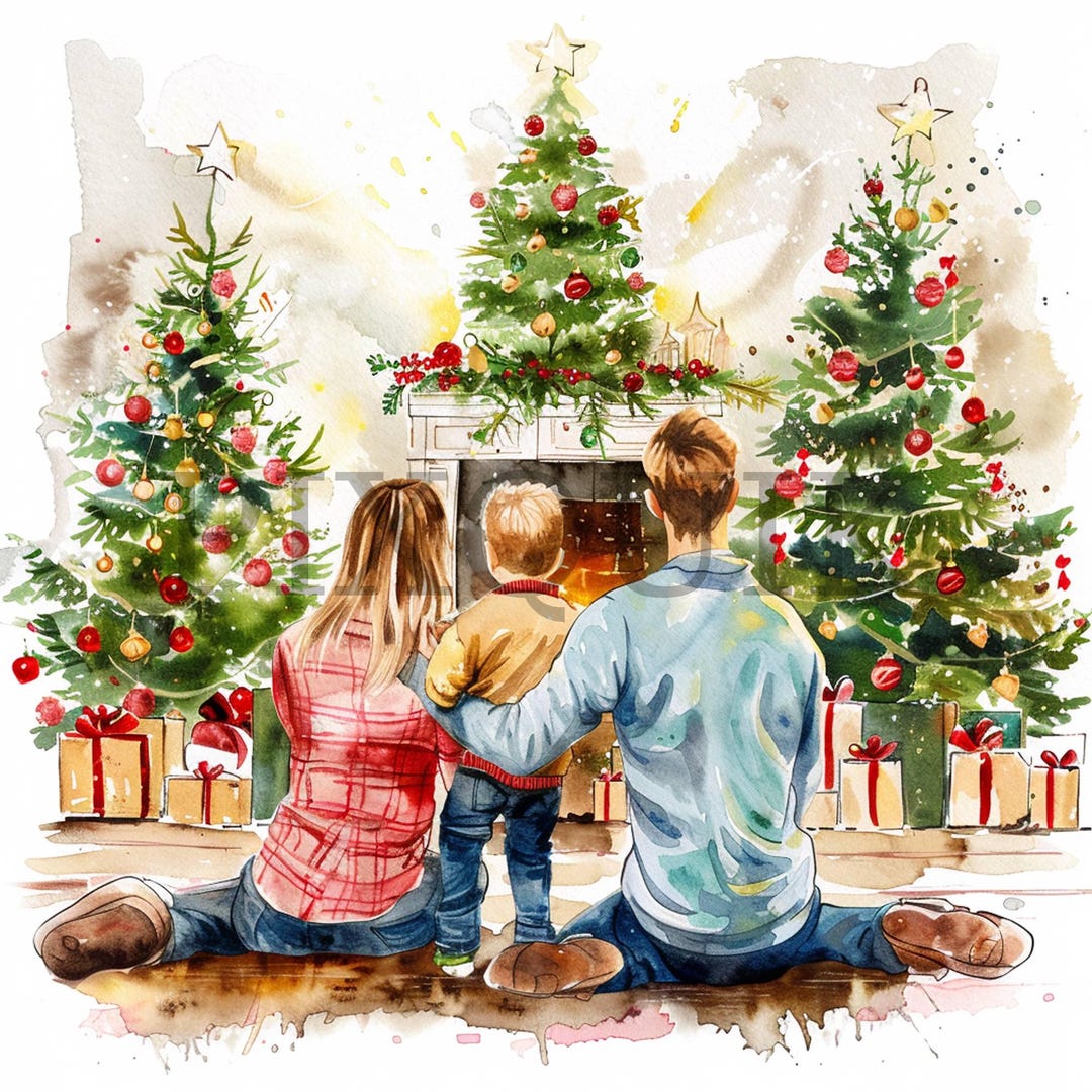 Christmas Family Clipart | 10 High Quality Jpg's | Digital Download ...
