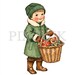 Vintage Christmas Boy Clipart | Watercolor Illustration (JPG Files) - Etsy