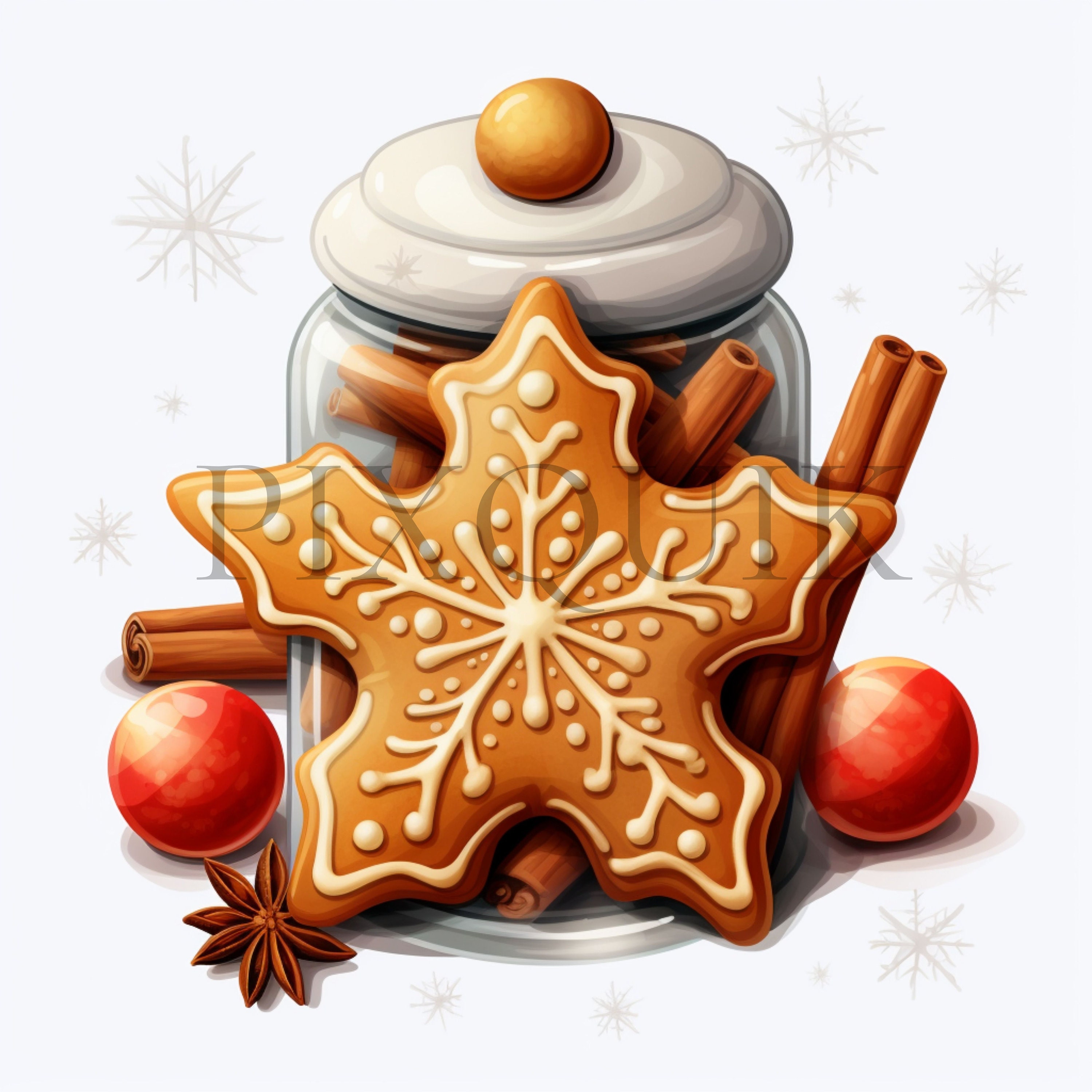 Christmas Cookies Clipart 10 High Quality Jpgs Printable Holiday ...