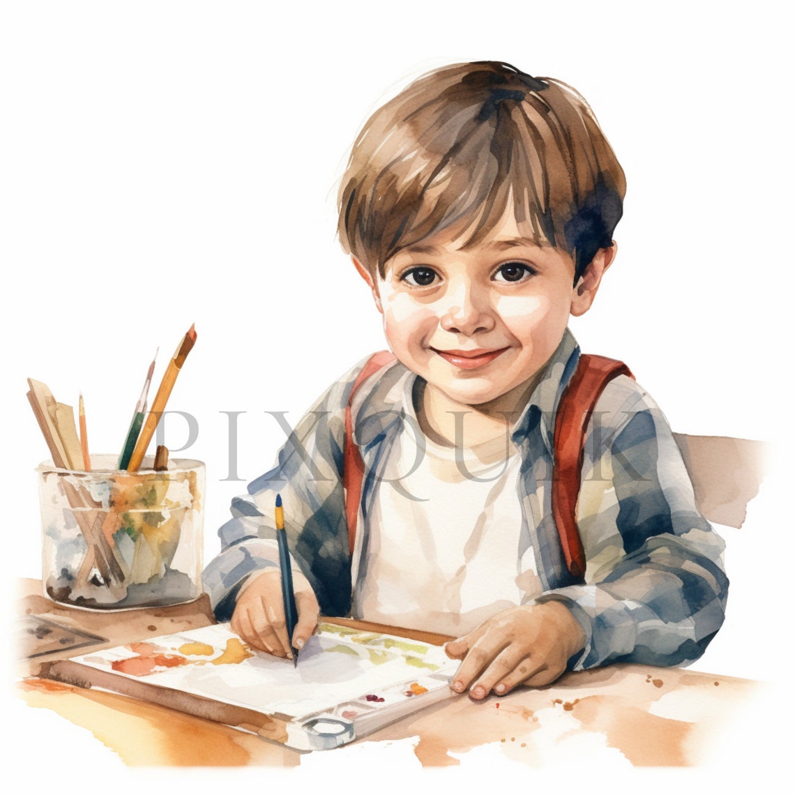 Watercolor Preschool Clipart | Educational Art (digital Download) - Etsy