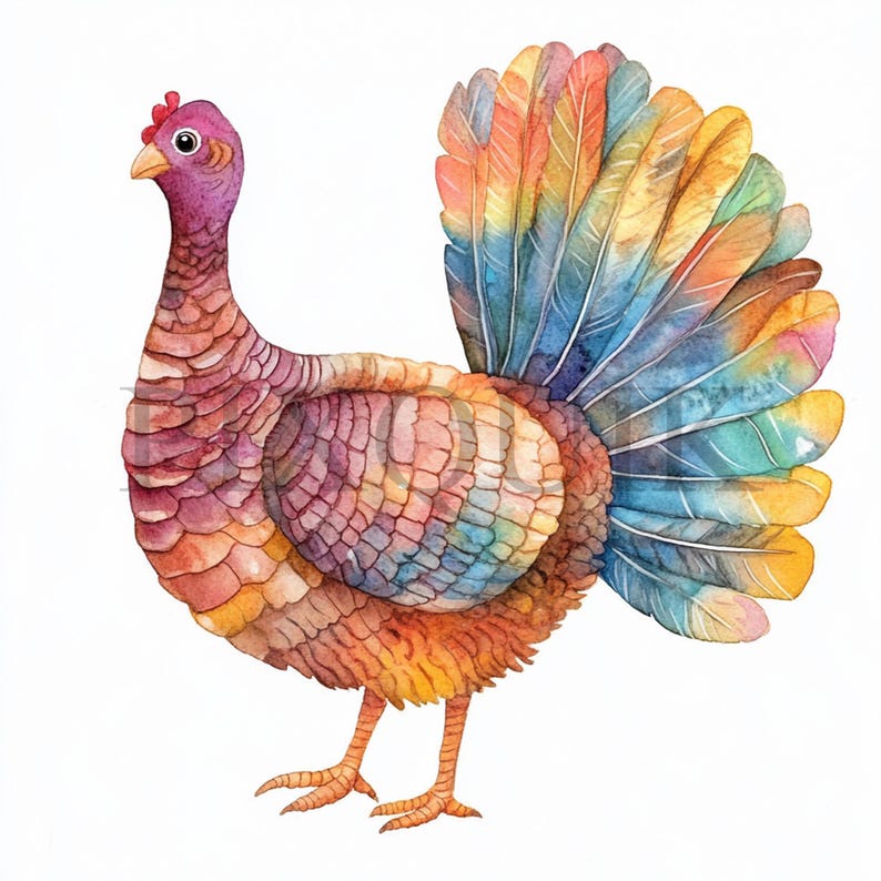 Autumn Turkey Clipart 10 High Quality Jpg's Thanksgiving Turkey ...