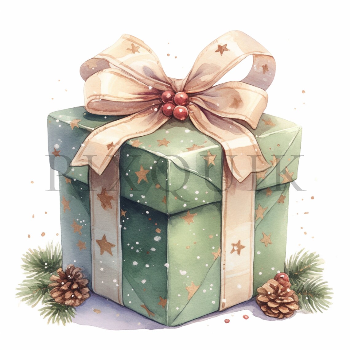 Christmas Gift Box Clipart | Holiday Present Jpgs (digital Download) - Etsy