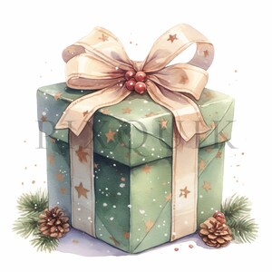 Christmas Gift Box Clipart | Holiday Present Jpgs (digital Download) - Etsy
