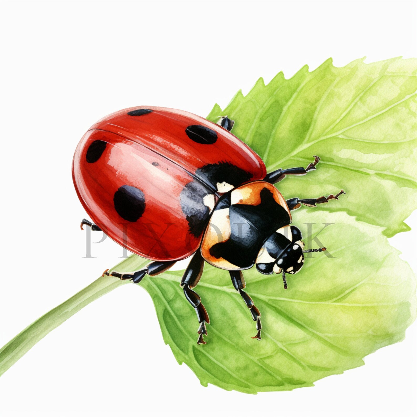 Watercolor Ladybug Clipart | High-resolution Jpgs (digital Download) - Etsy