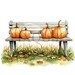 Autumn Bench Clipart | 10 High Quality Jpg's | Cozy Fall Bench ...