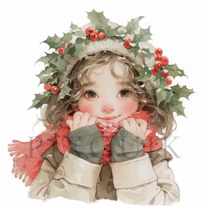 Holiday Children Clipart | Christmas Jpgs (digital Download) - Etsy