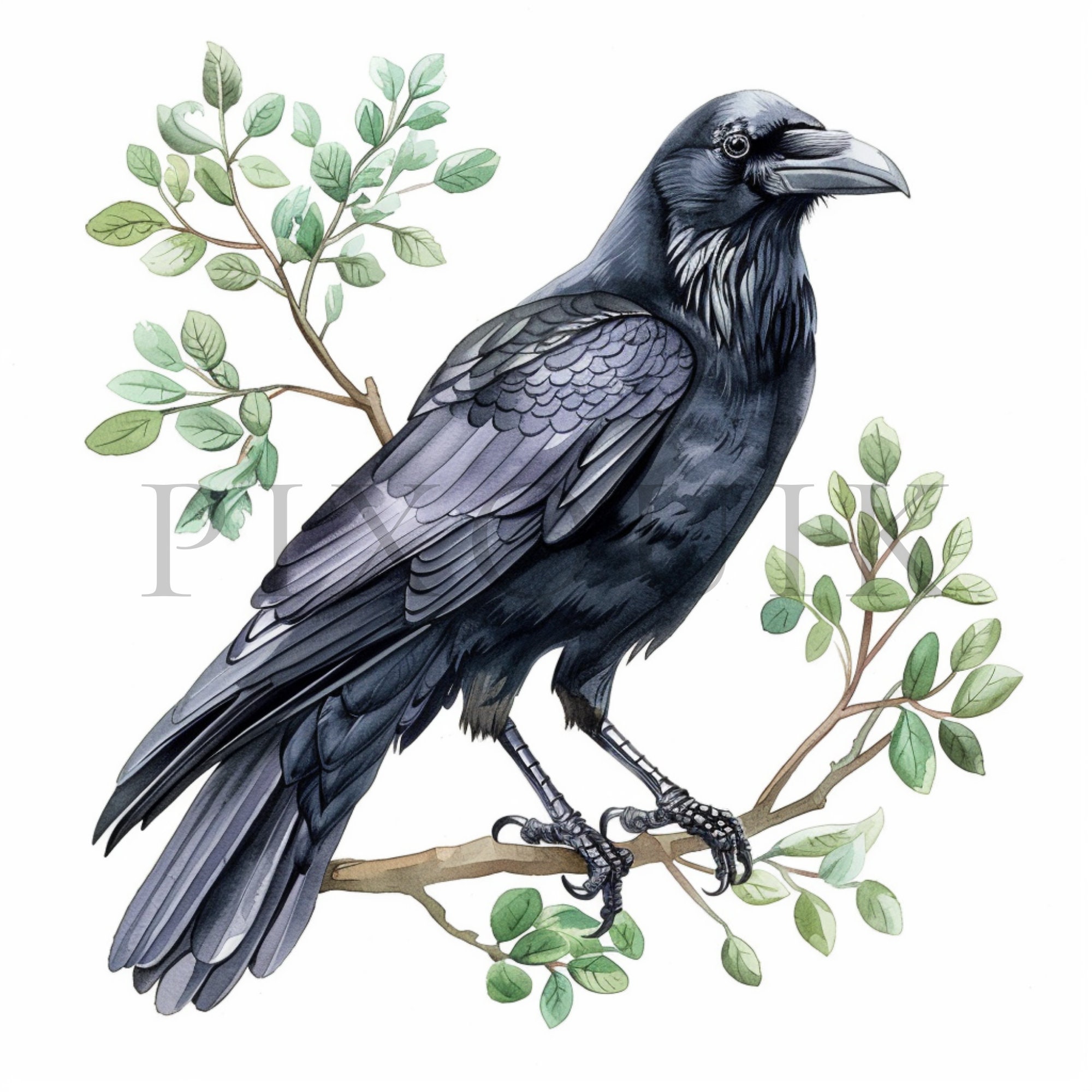 Crow Clipart 10 High Quality Jpgs Digital Download Card Making Bird ...