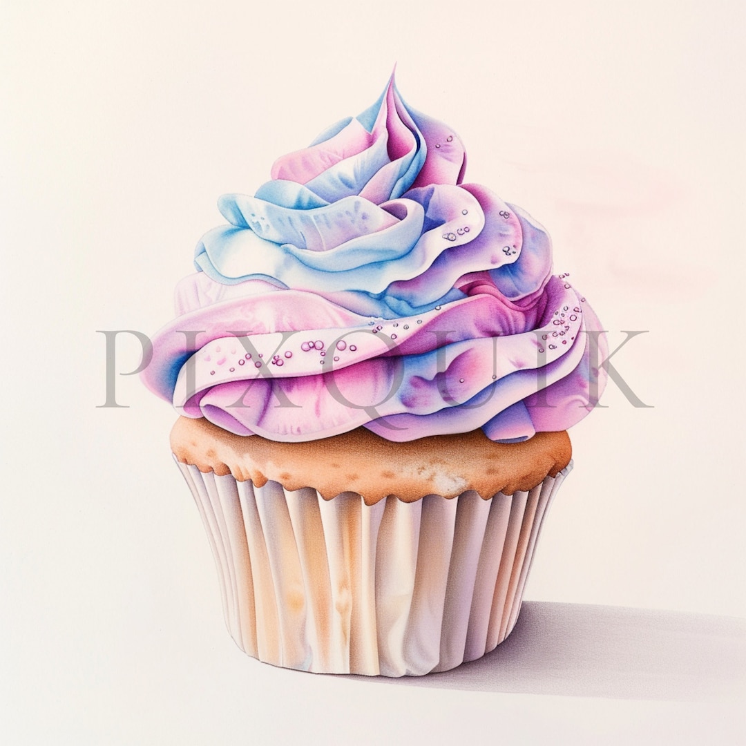 Pastel Cupcakes Clipart | 10 High Quality Jpgs | Digital Download ...