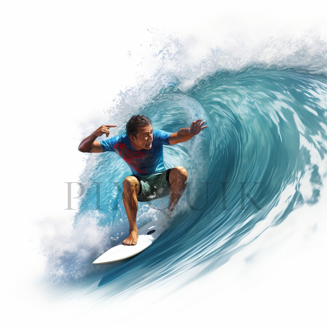 Surfing Clipart | High Quality Beach Vacation Jpgs (digital Download ...