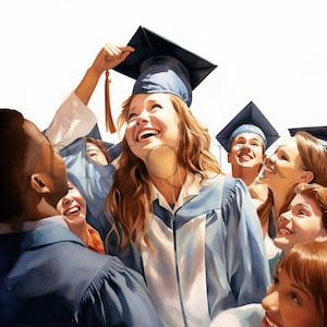 Watercolor School Graduate Clipart | 10 High Quality Jpgs | Digital ...