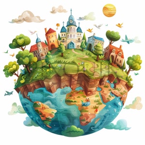 World Clipart | Earth Clipart | 10 High Quality JPG | Globe ...