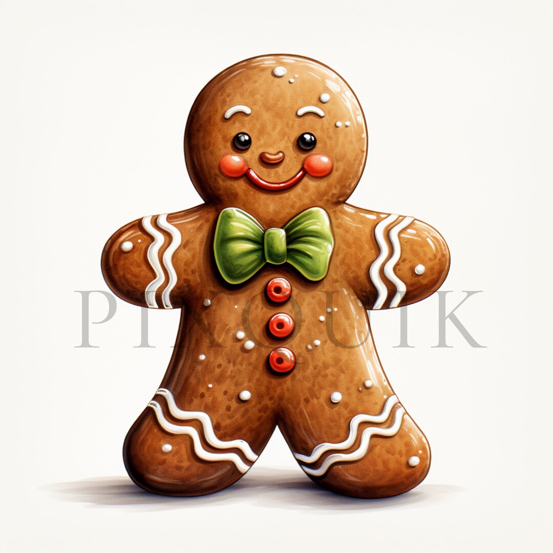 Holiday Gingerbread Man Clipart | 10 High Quality Jpgs | Digital ...