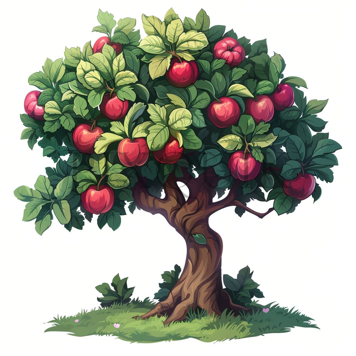 Apple Trees Clipart | 10 High Quality Jpgs | Botanical Art Fruit Tree ...