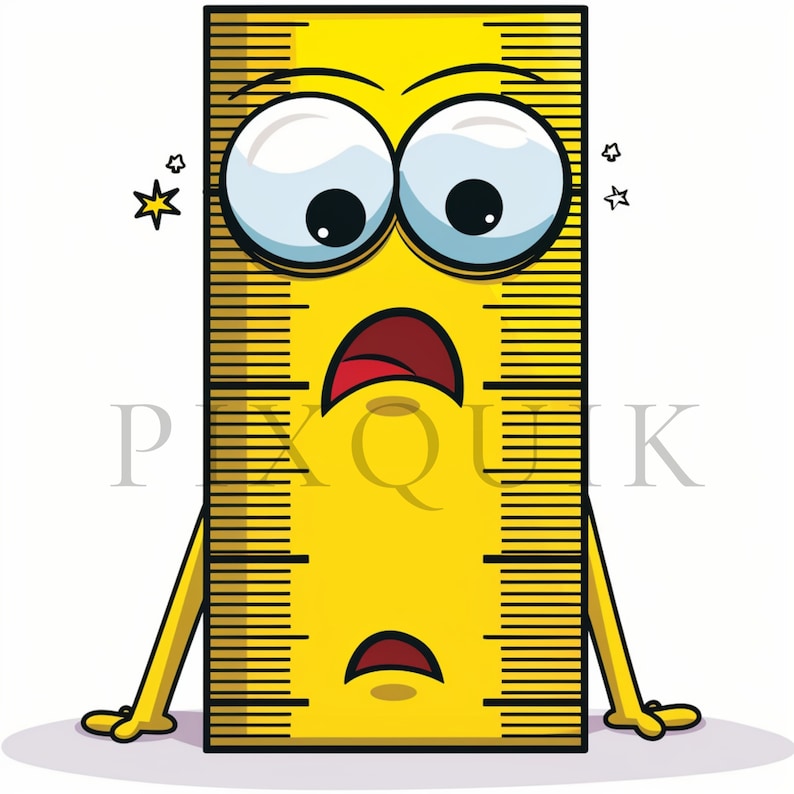 Cartoon Ruler Clipart | Back to School Graphics (digital Download) - Etsy