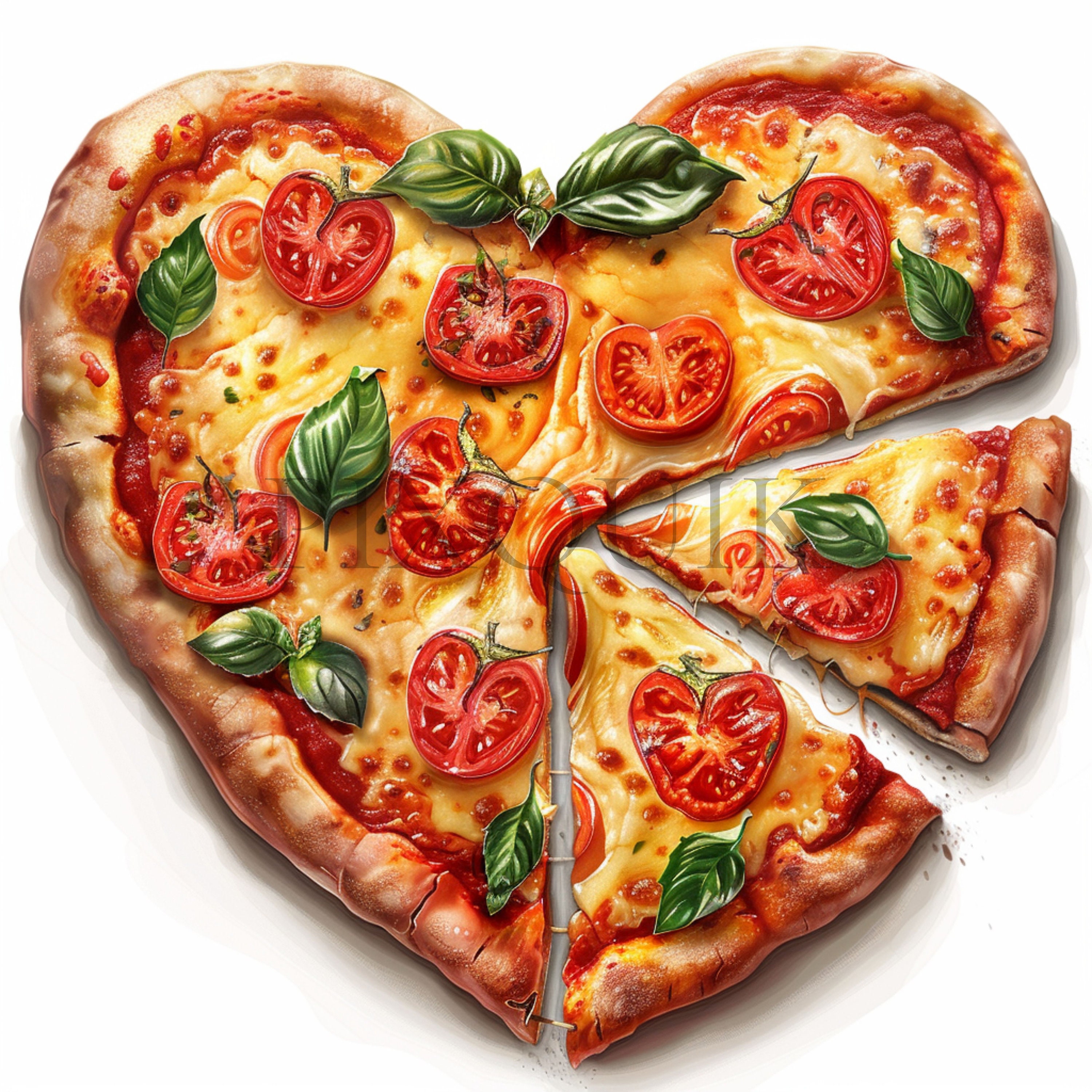 Heart Pizza Clipart 10 High Quality Jpgs Food Clipart Tomato Pizza ...