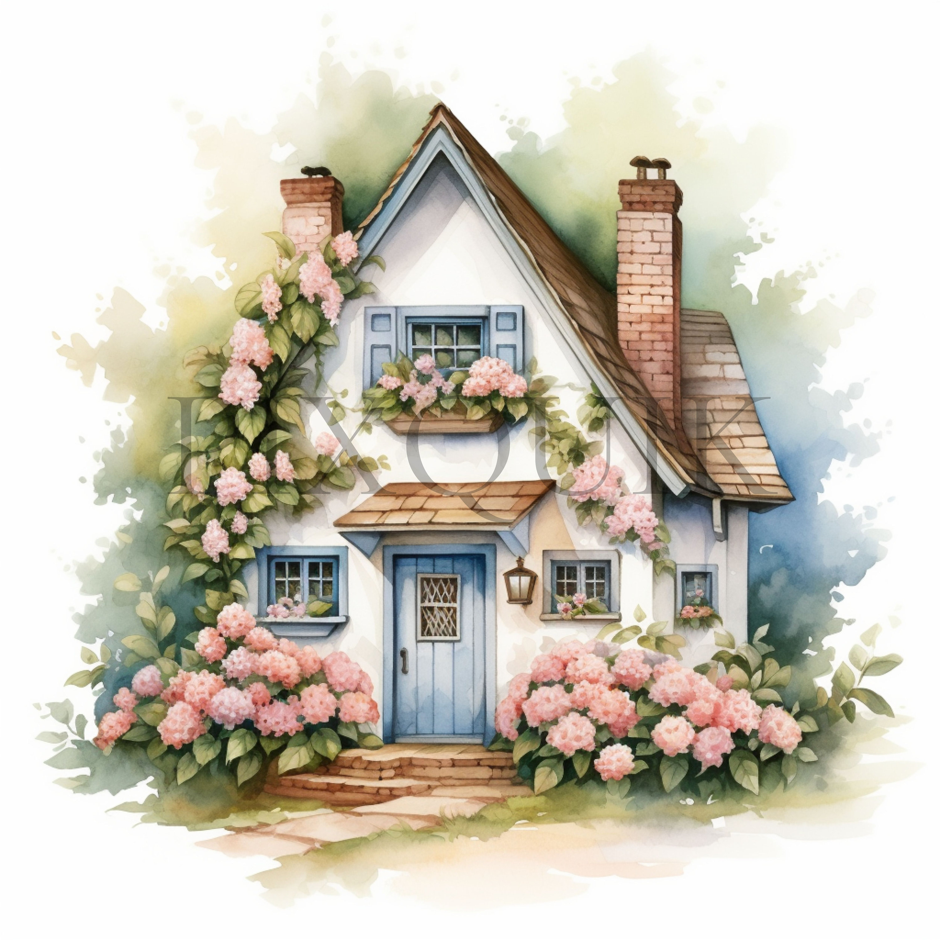 Country Cottage Clipart Set 10 High Quality Jpgs Cozy Cottage Graphics ...