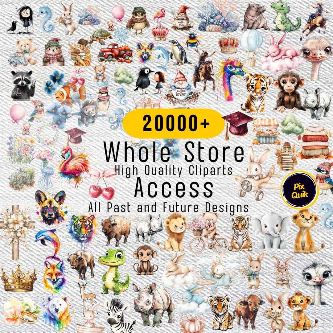 Full Store Bundle Clipart | Over 20,000 PNG & JPG Files | Entire Shop ...