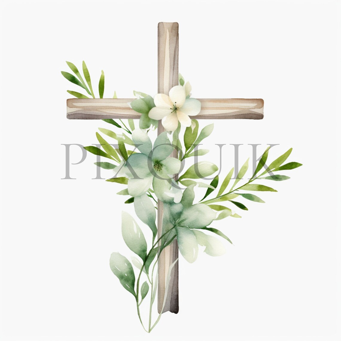 Easter Christian Crucifix Clipart 10 High Quality Jpgs Watercolor Cross ...