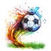 Watercolor Soccer Ball Clipart 10 High Quality Jpgs Football Clipart ...