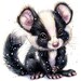Watercolor Skunks Clipart | 10 High Quality Jpgs | Skunks Clipart ...