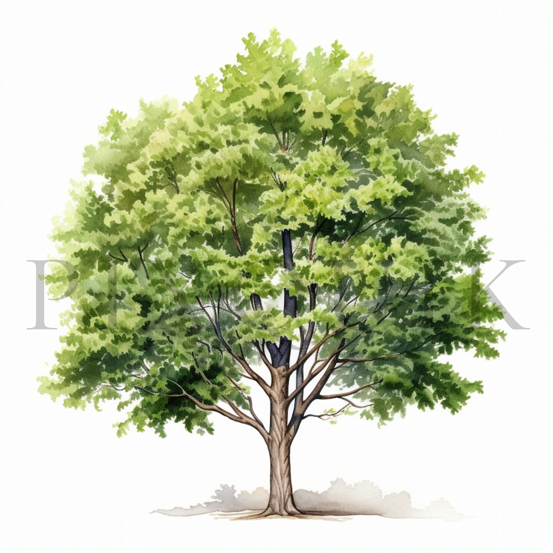 Watercolor Tree Clipart 10 High Quality Jpgs Digital Download Tree ...
