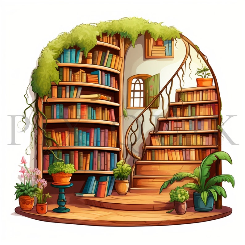 Library Clipart - 10 High Quality Jpgs | Library Books Clipart | Book ...