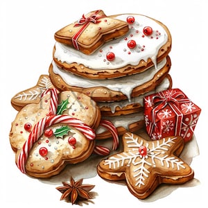 Christmas Baking Clipart | 10 High Quality Jpg's | Digital Download ...