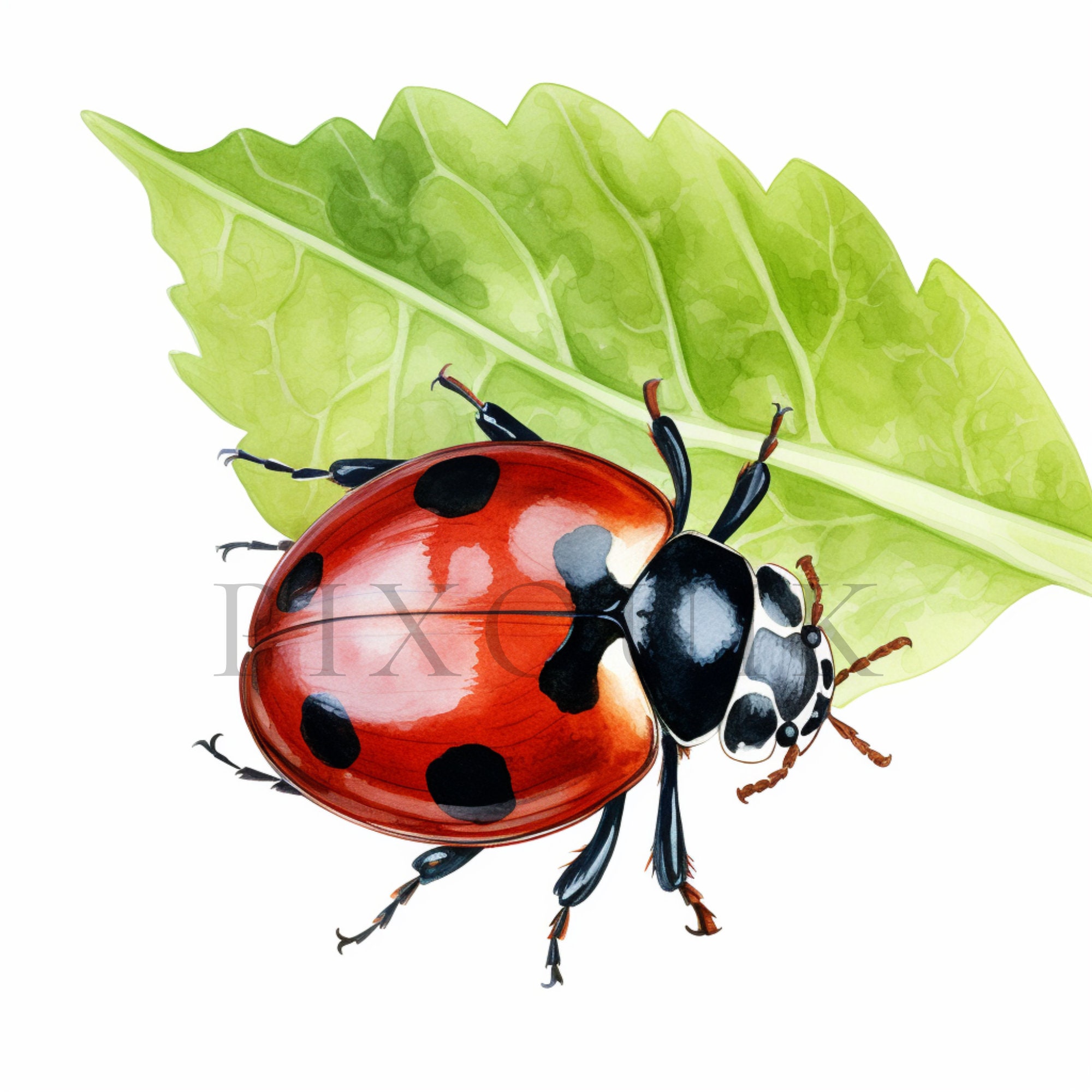 Watercolor Ladybug Clipart 10 High Quality Jpgs Digital Download ...