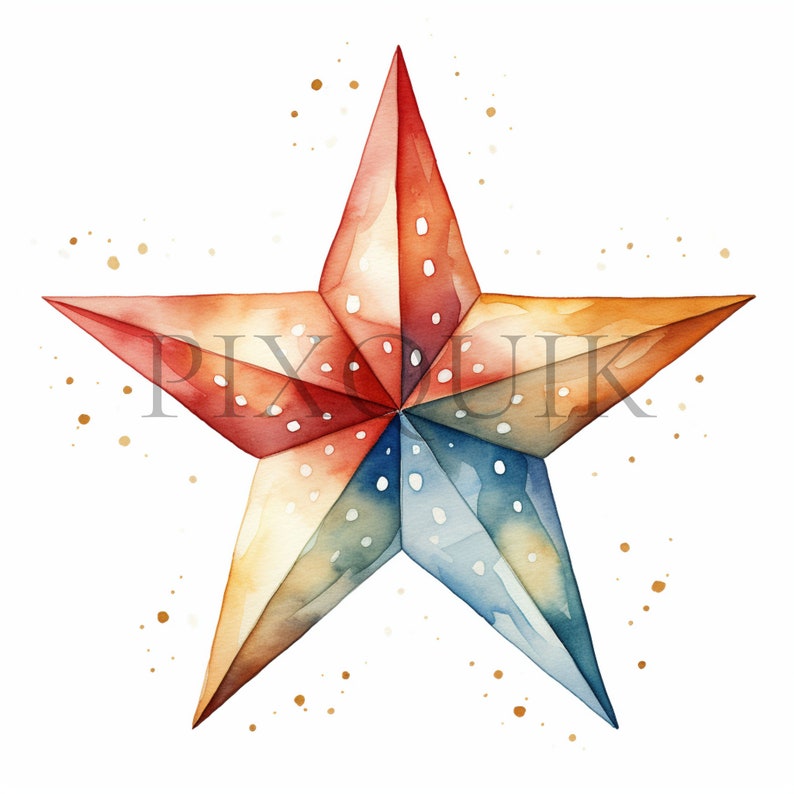 Christmas Star Clipart: Holiday JPG Images (digital Download) - Etsy