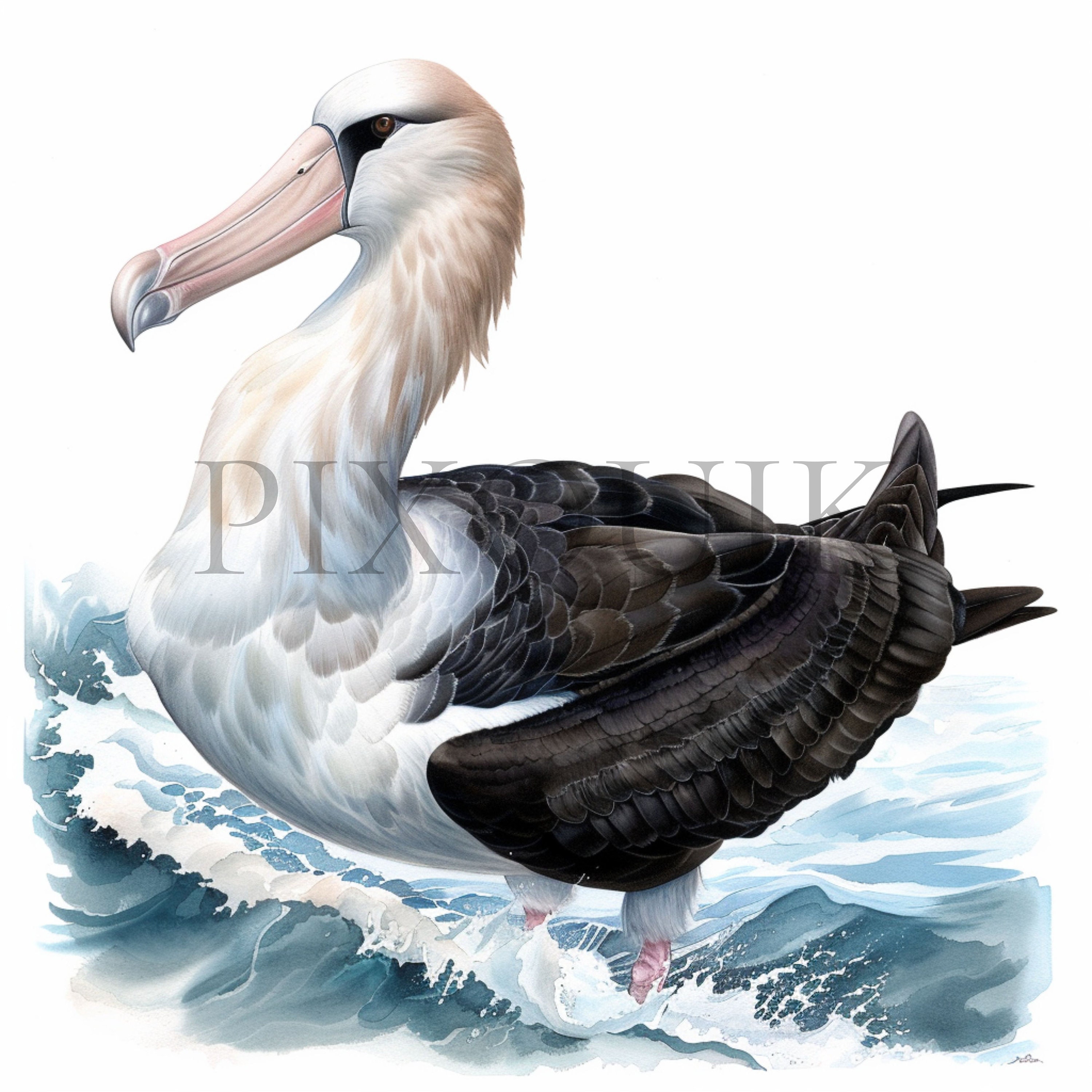 Watercolor Albatross Clipart | Bird Digital Art (10 JPG) - Etsy