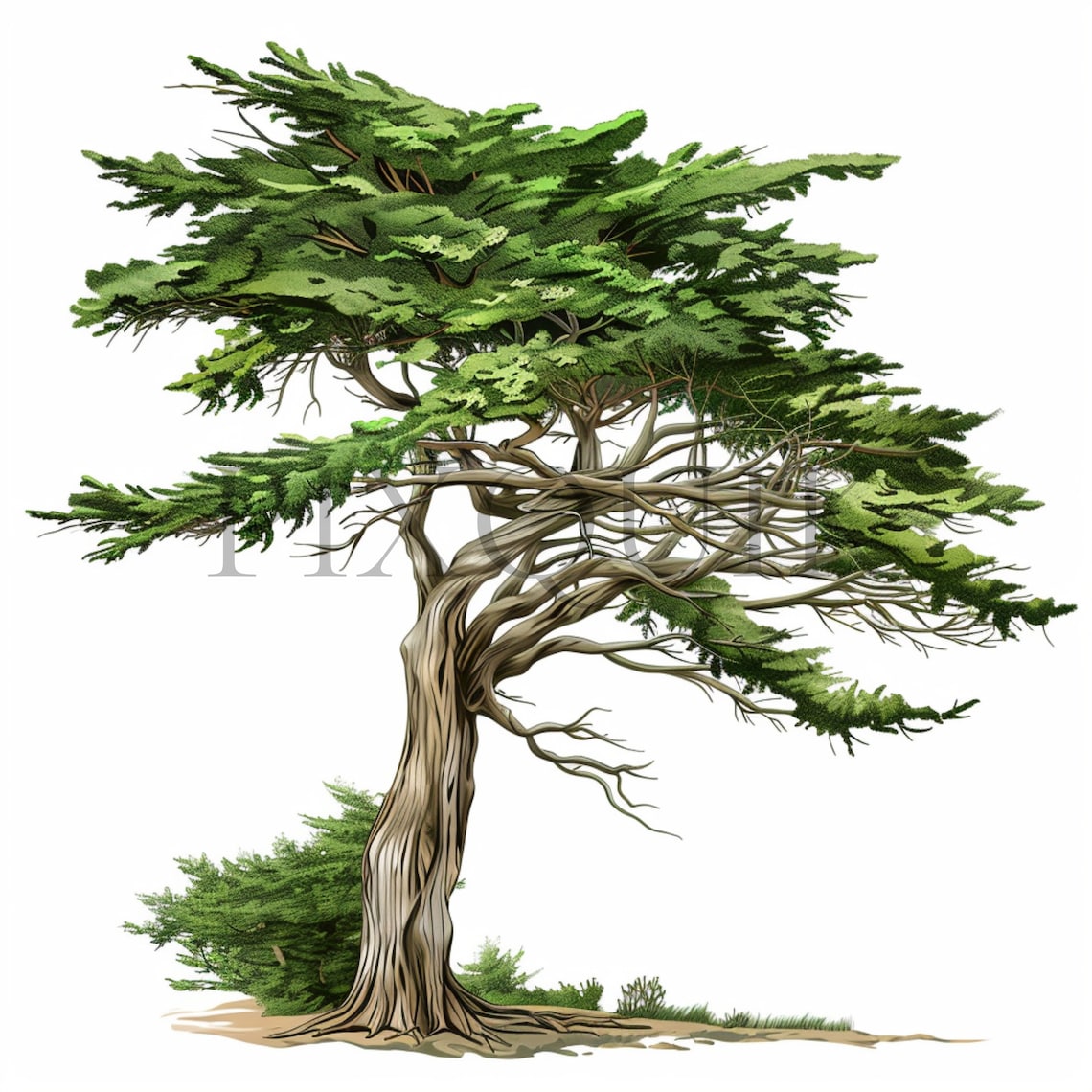 Cypress Tree Clipart | 10 High Quality Jpgs | Digital Watercolor ...