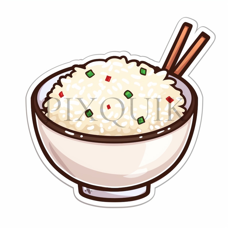 Watercolor Rice Bowl Clipart 10 High Quality Jpgs Rice Bowl Food ...
