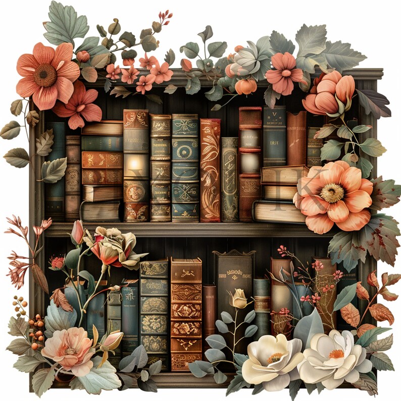 Watercolor Library Books Clipart 10 High Quality Jpgs Library Clipart ...