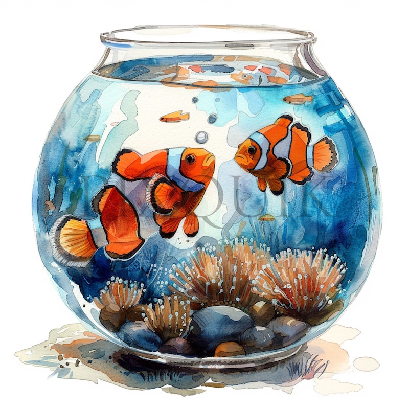 Fish Bowl Clipart - Etsy