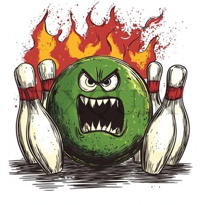 Watercolor Bowling Pin Clipart 10 High Quality PNG Fire Bowling Pin ...