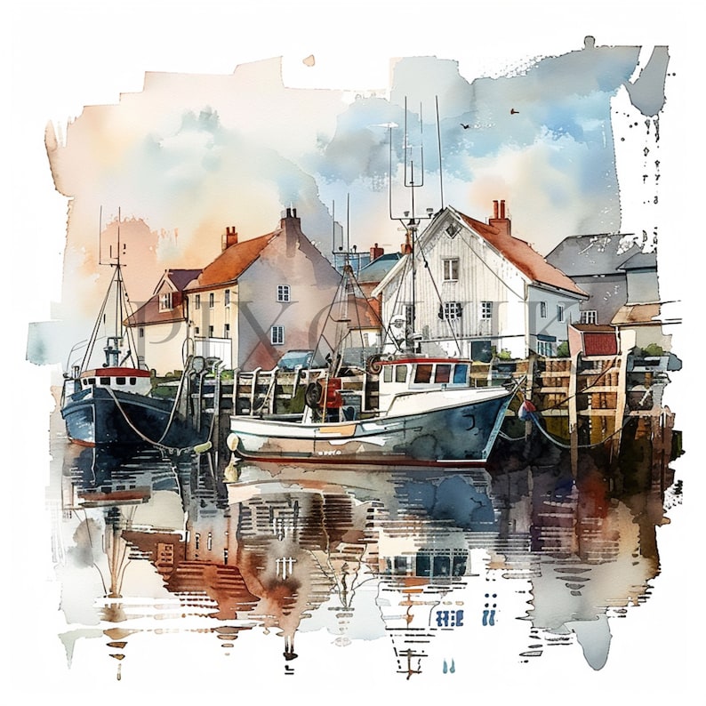 Quiet Harbor Clipart 10 High Quality Jpgs Printable Harbor Clipart ...