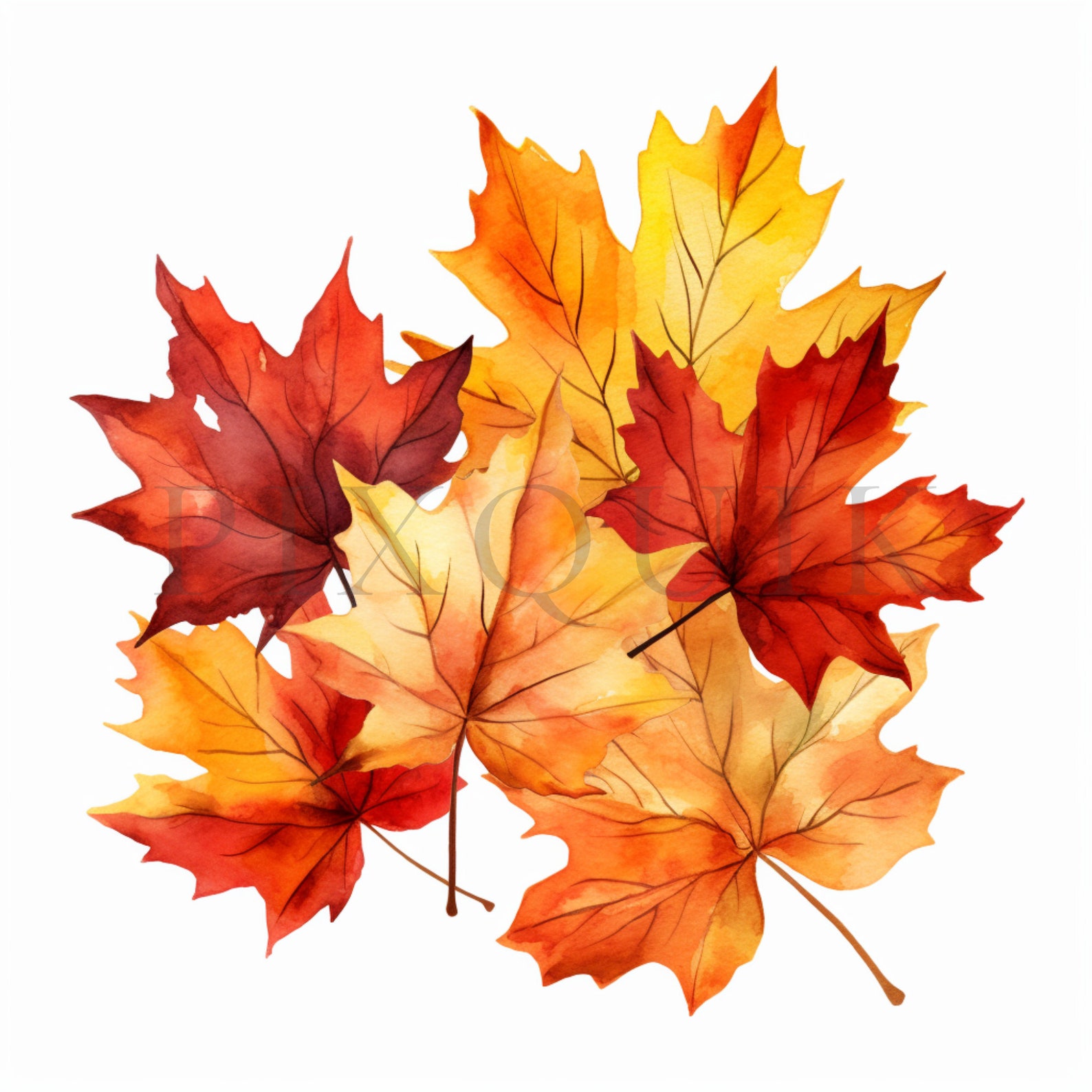 Autumn Leaves Clipart - 10 High Quality Jpgs | Digital Download ...