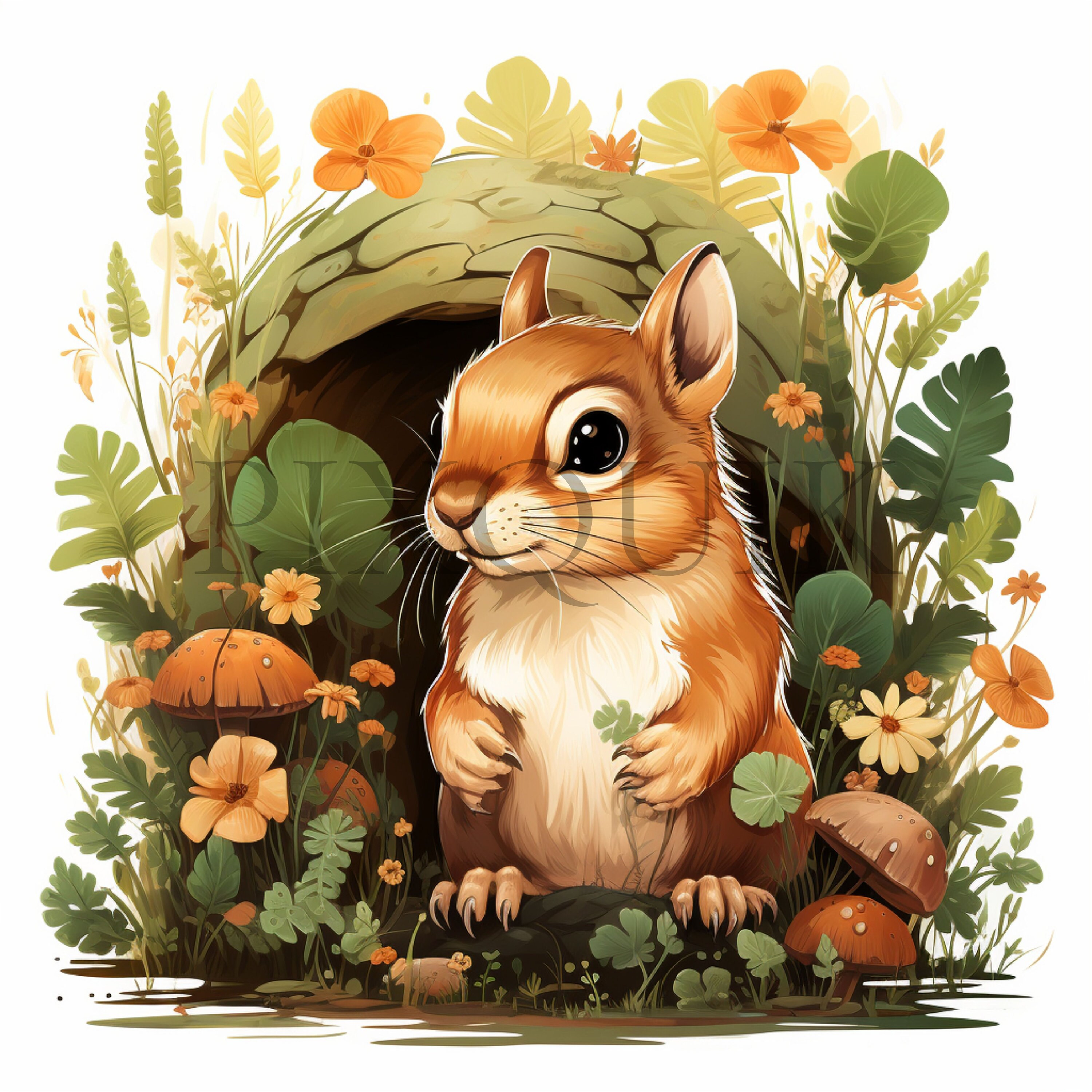 Chipmunk Clipart Woodland Animal Clipart 10 High Quality JPG Cute ...