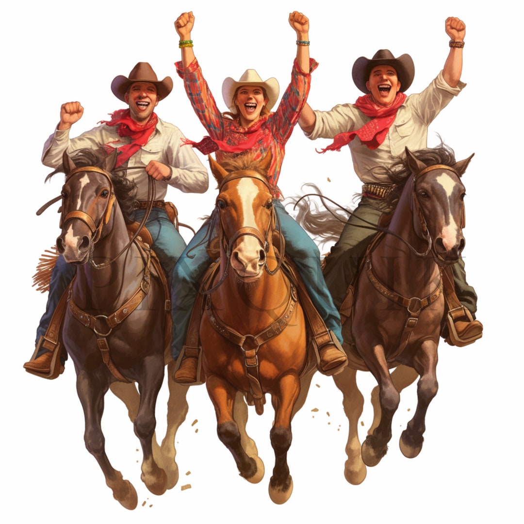 Cowboy Christmas Clipart | 10 High Quality Jpgs | Digital Download ...