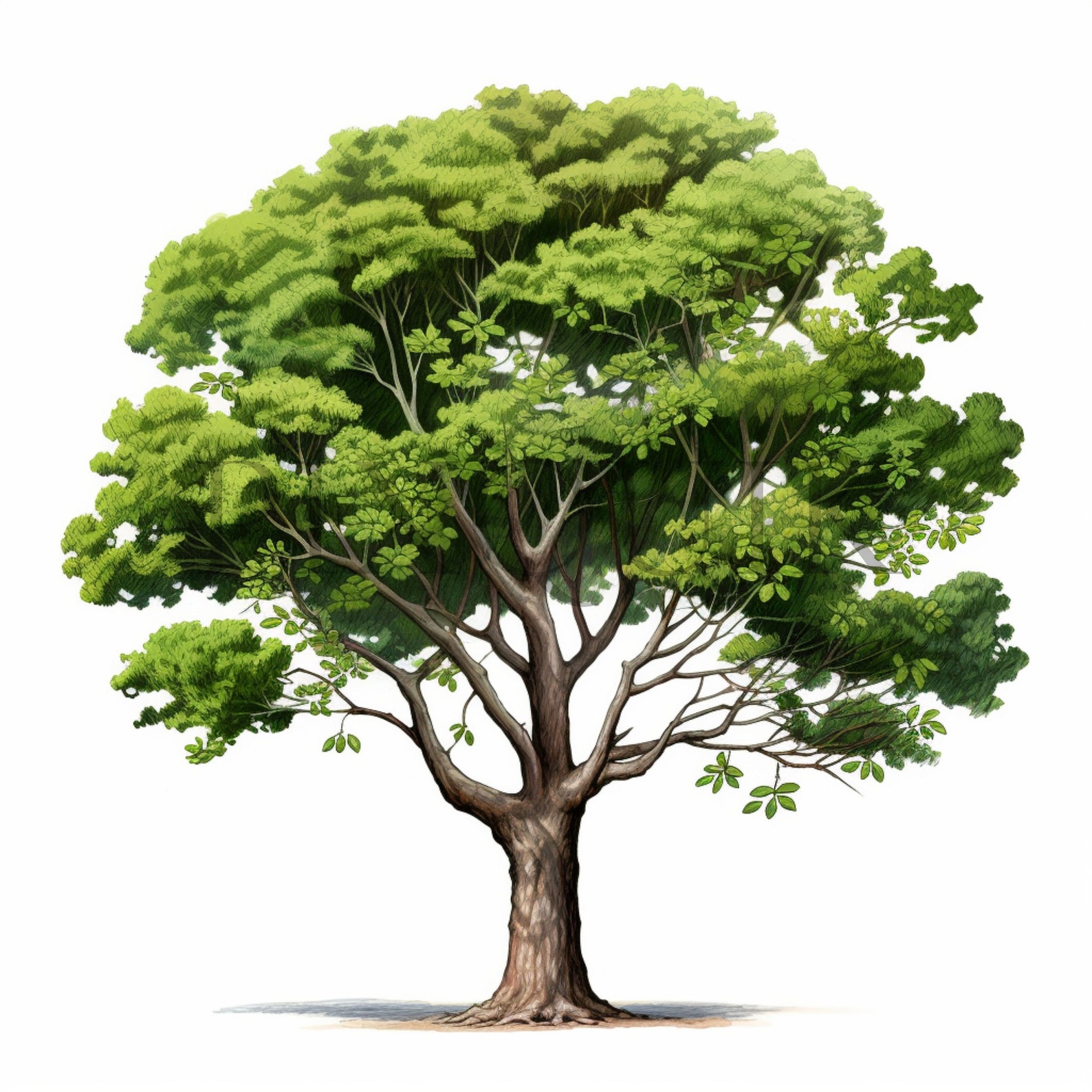 Mahogany Tree Clipart | High-resolution JPG (digital Download) - Etsy